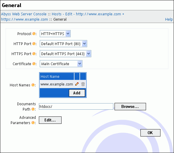 Configuring a host